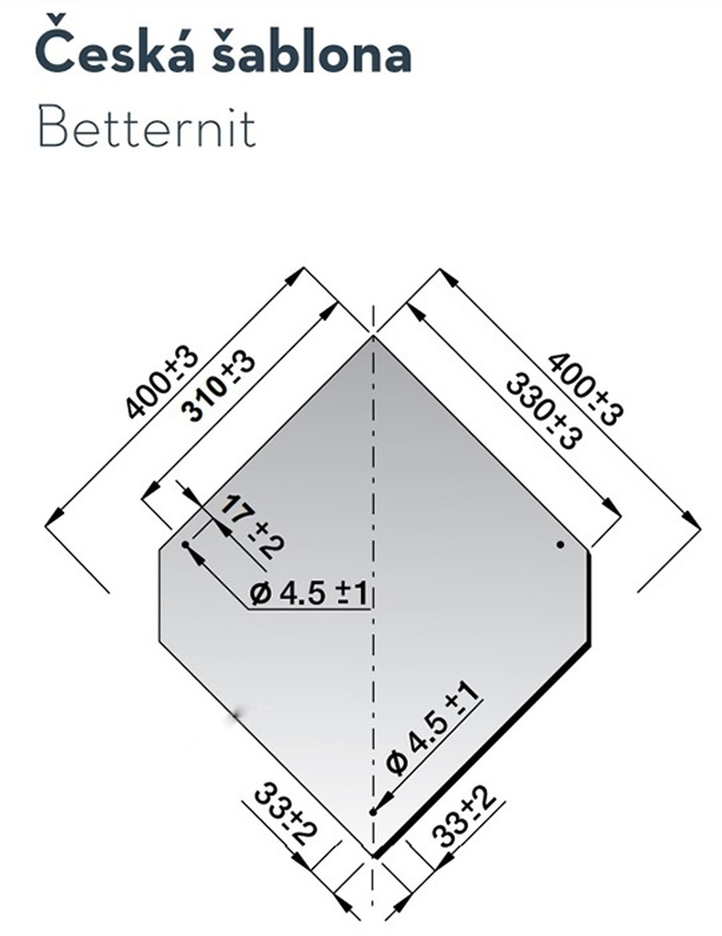 Šablona česká CEMBRIT Betternit 400×400 mm – šedá | PRO-DOMA ...